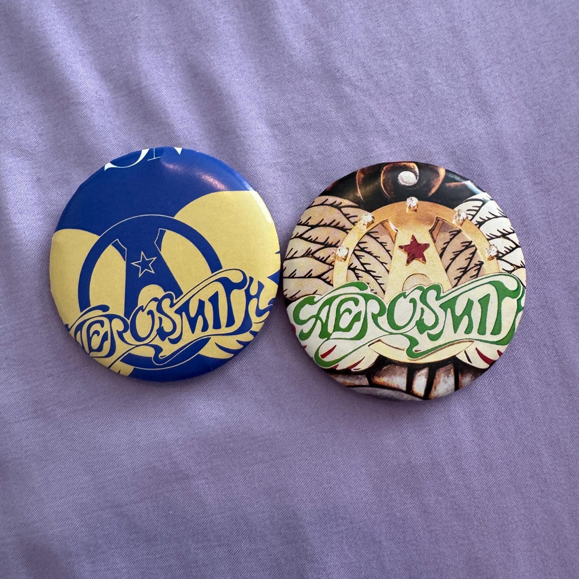 Handmade 2.25in Rock Band Button Pins Vintage One of a Kind Made From ...