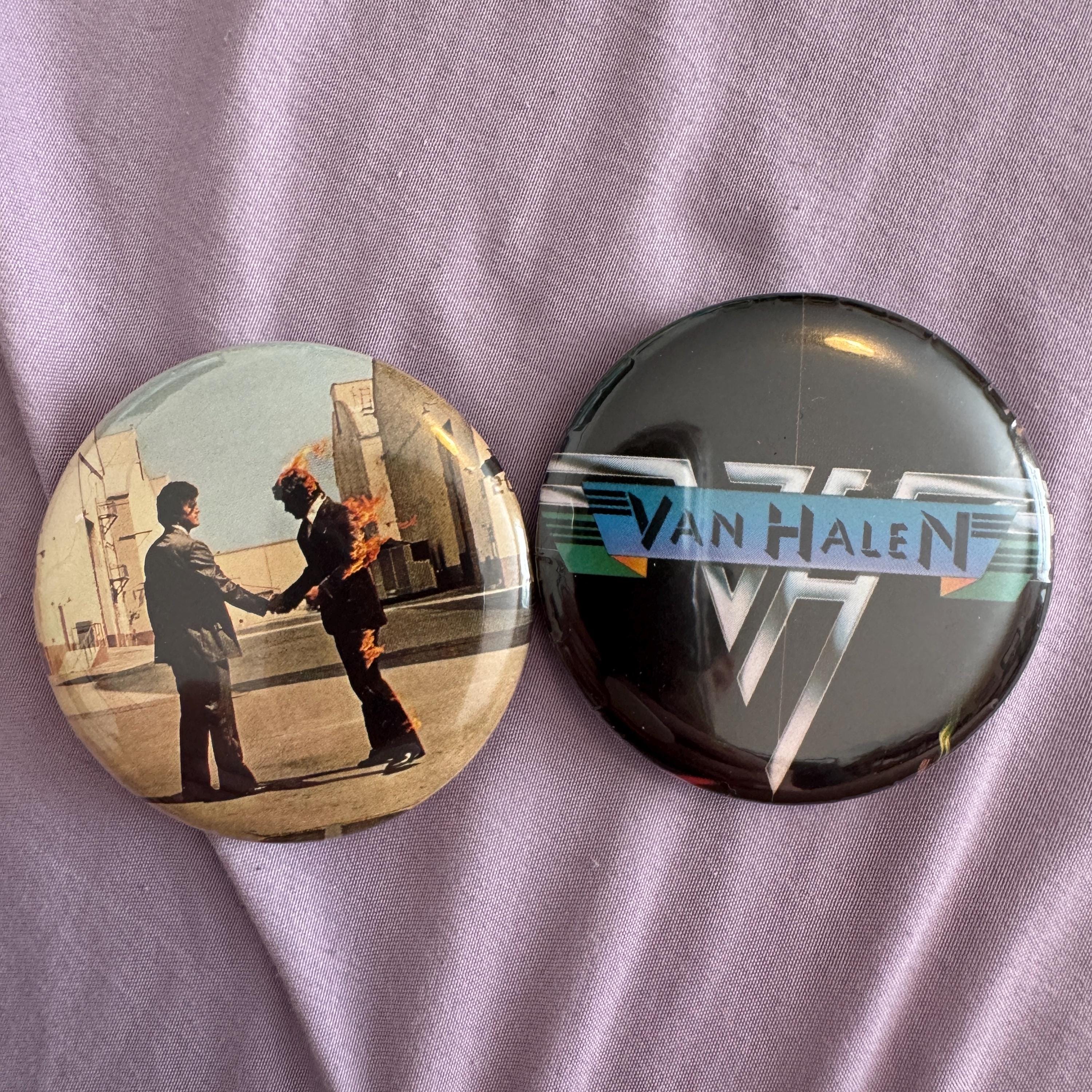 Handmade 2.25in Rock Band Button Pins Vintage One of a Kind Made From ...
