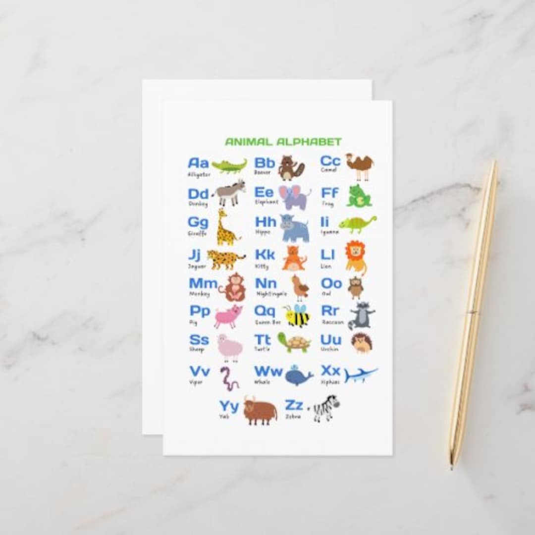 English Alphabet Simple English Alphabet Chart - Etsy