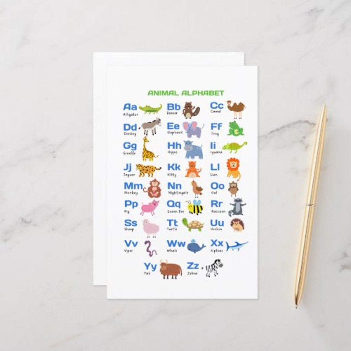 English Alphabet Simple English Alphabet Chart - Etsy