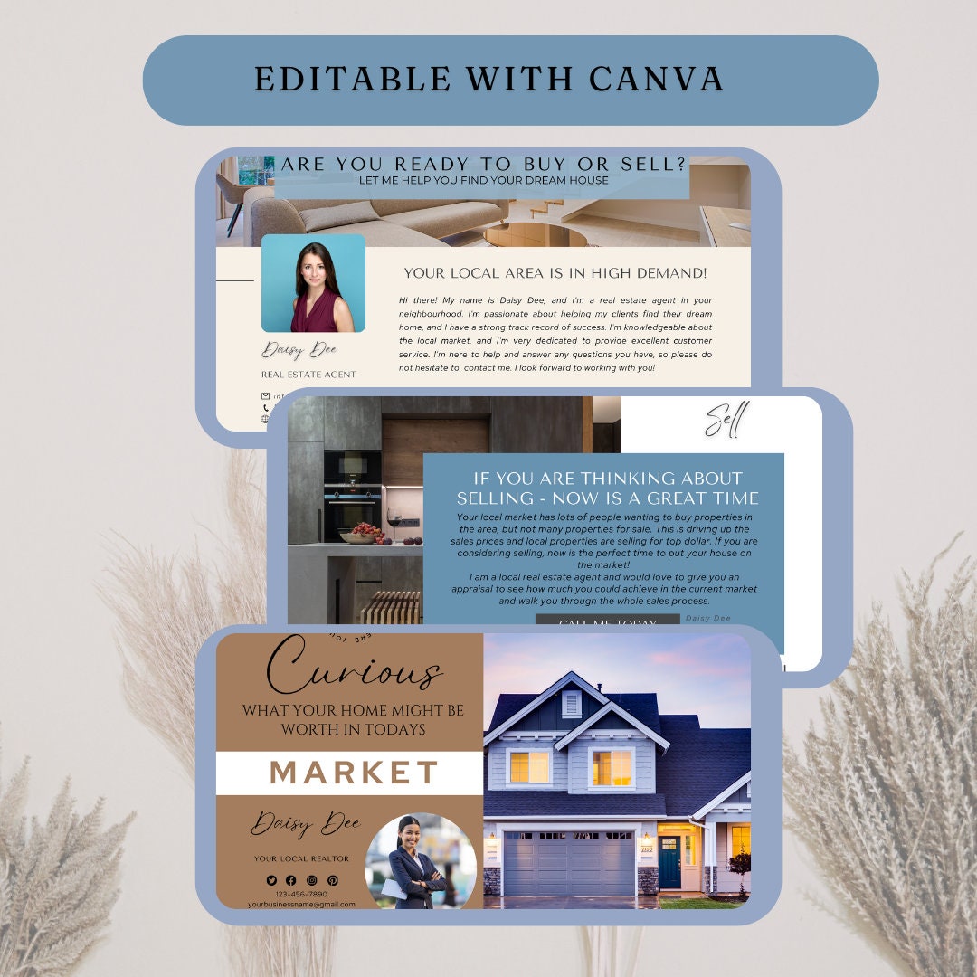 Real Estate Postcard Editable Canva Marketing Hello Neighbor Template ...