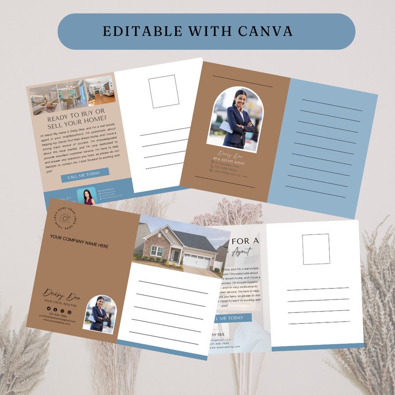 Real Estate Postcard Editable Canva Marketing Hello Neighbor Template ...