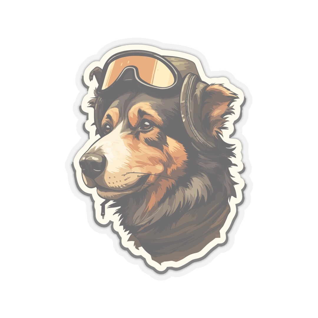 Sheepdog Sticker Sheepdog Pilot Portrait - Etsy