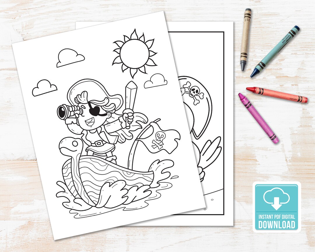 Pirate Coloring Pages, Pirate Printable, Pirates Coloring Book, Boys ...