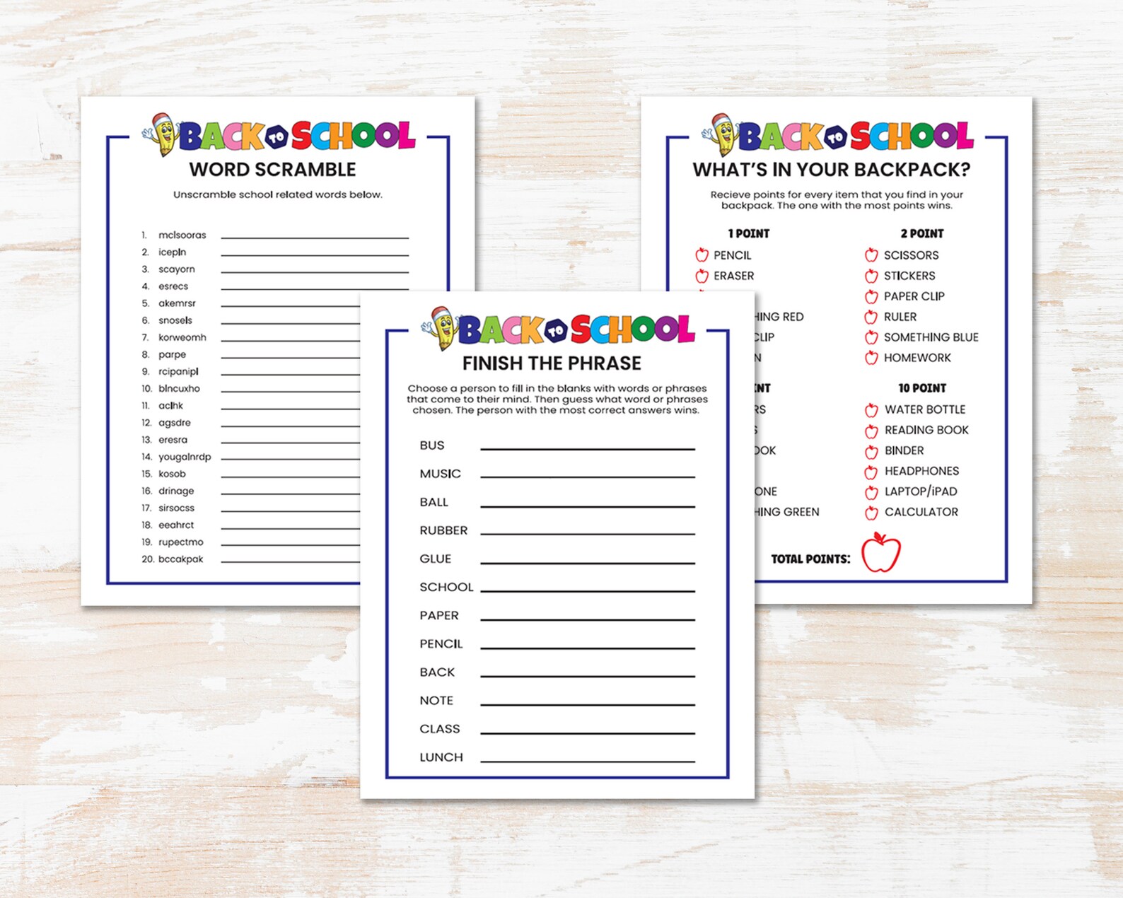 Back to School Activity Games, Back to School Kids, Classroom ...
