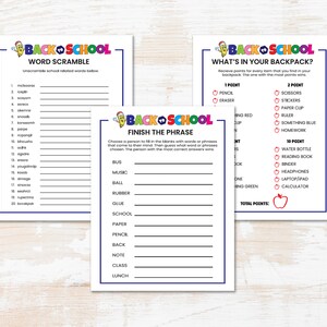 Back to School Activity Games, Back to School Kids, Classroom ...