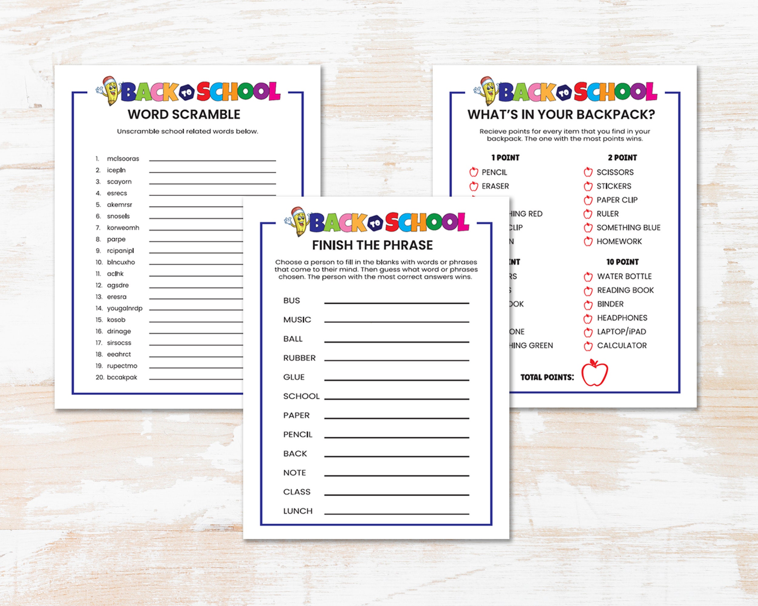 Back to School Activity Games, Back to School Kids, Classroom ...