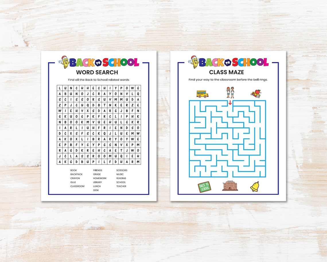 Back to School Activity Games, Back to School Kids, Classroom ...