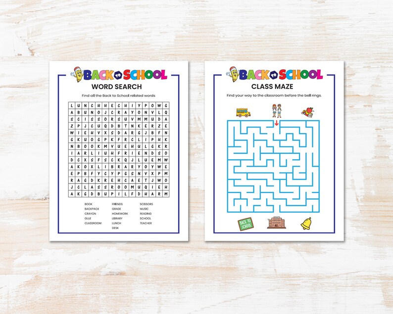 Back to School Activity Games, Back to School Kids, Classroom ...