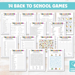 Back to School Activity Games, Back to School Kids, Classroom ...