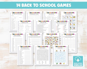 Back to School Printable Games | School Activity Bundle | First Day of ...