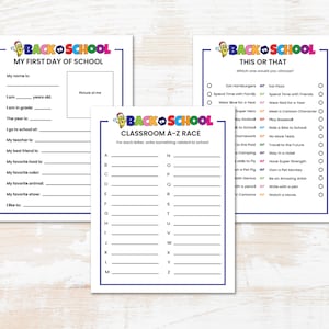 Back to School Activity Games, Back to School Kids, Classroom ...