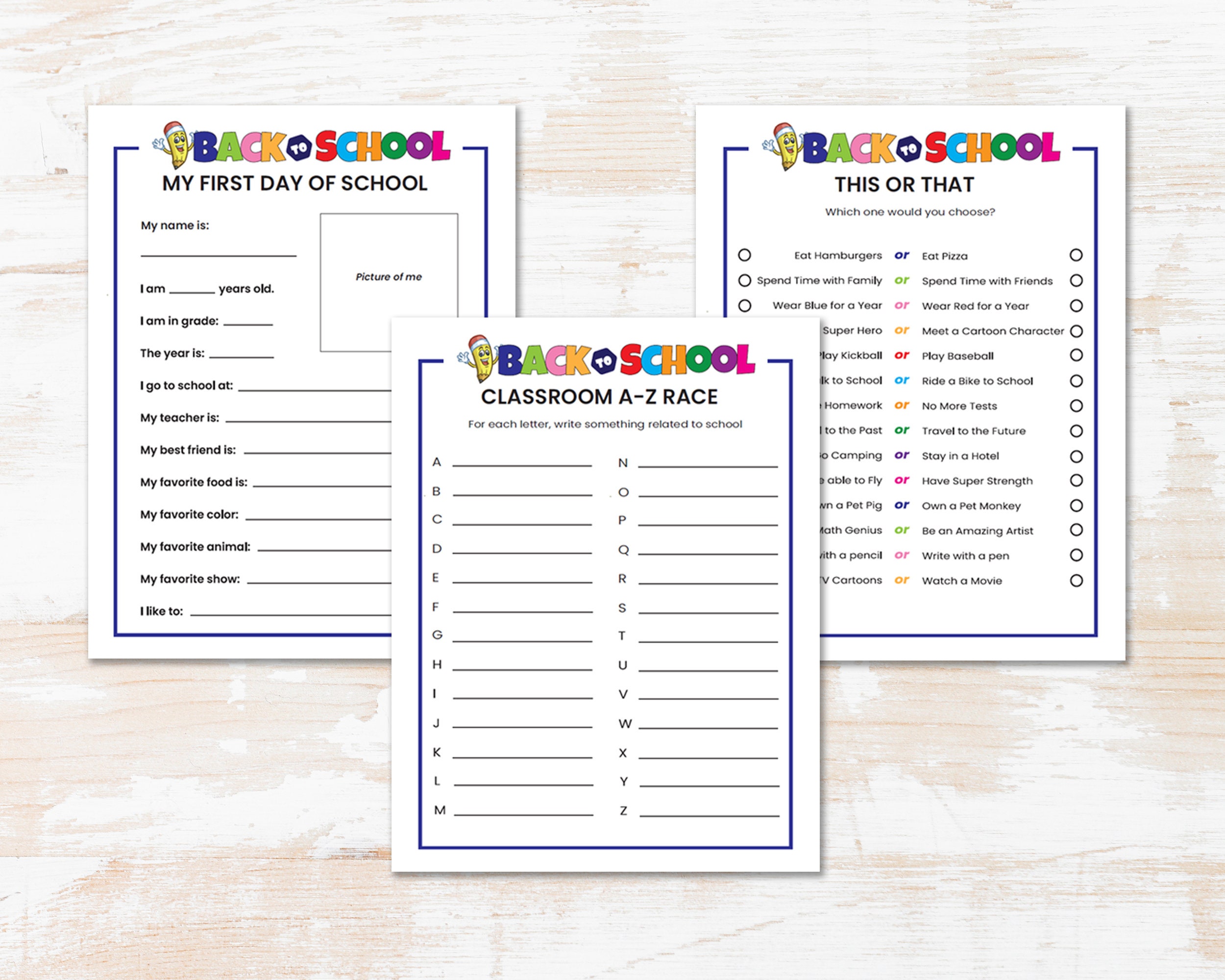 Back to School Activity Games, Back to School Kids, Classroom ...