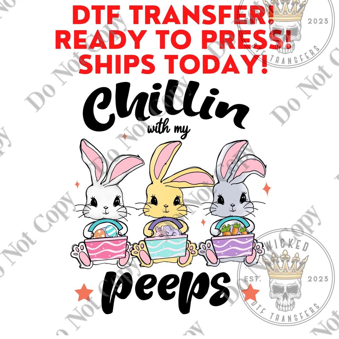 Happy Easter Easter DTF Happy Easter TRANSFER Ready to Press Direct to ...
