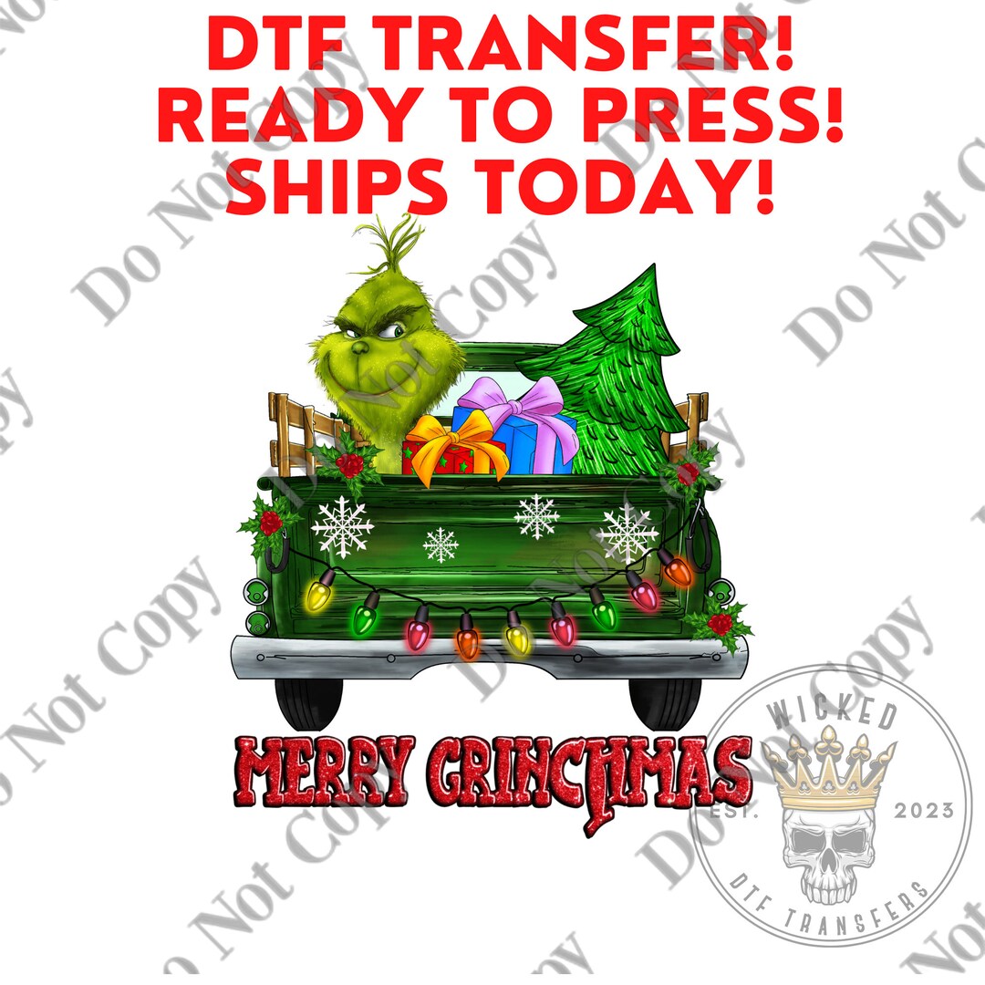 Ready to Press the Grinch Cold Peel DTF Transfers, Disney DTF Transfer ...