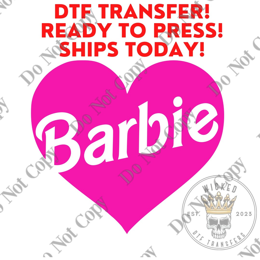 Barbie DTF Transfer, Cold Peel, Ready to Press, Trendy DTF Transfers - Etsy