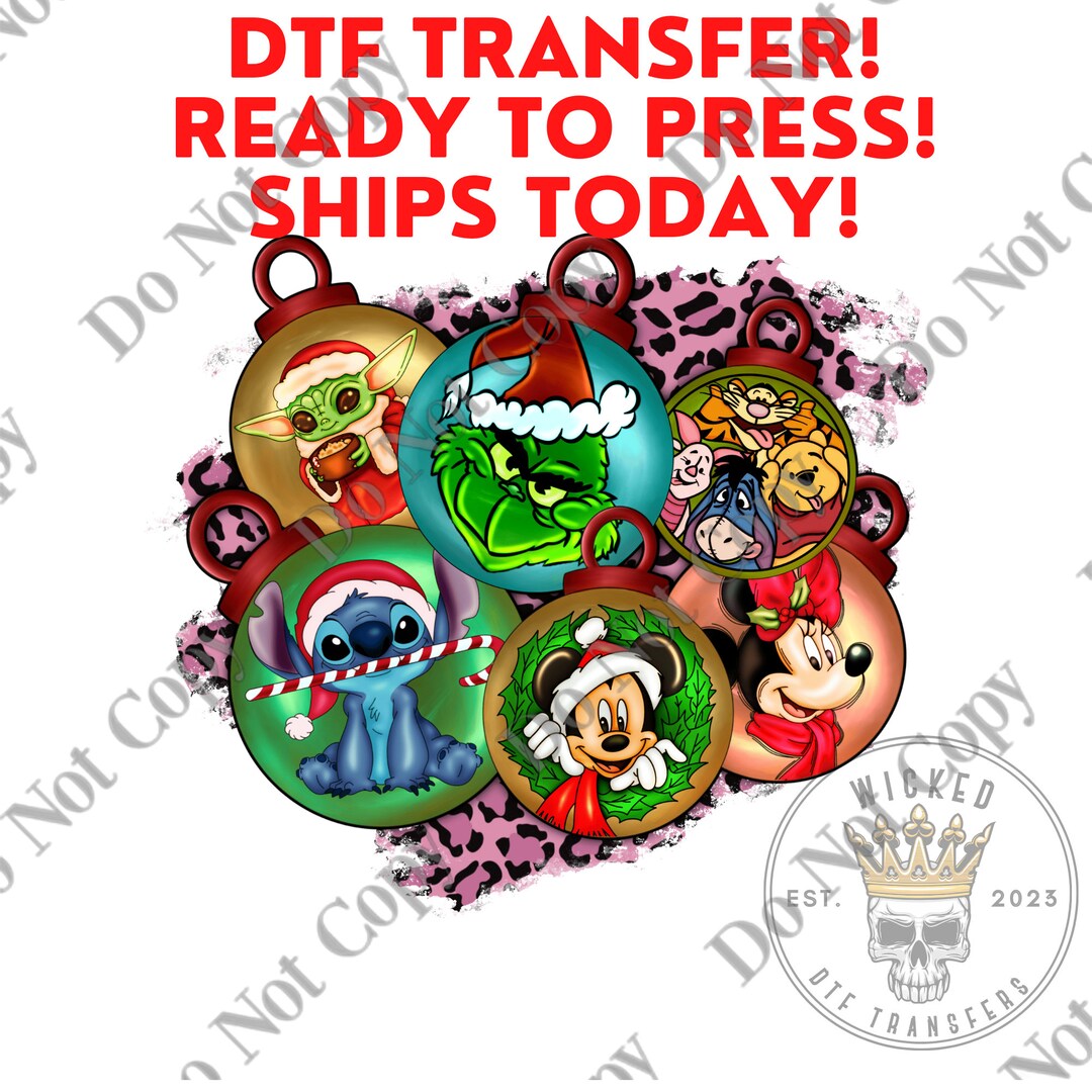 Ready to Press the Grinch Cold Peel DTF Transfers, Disney DTF Transfer ...