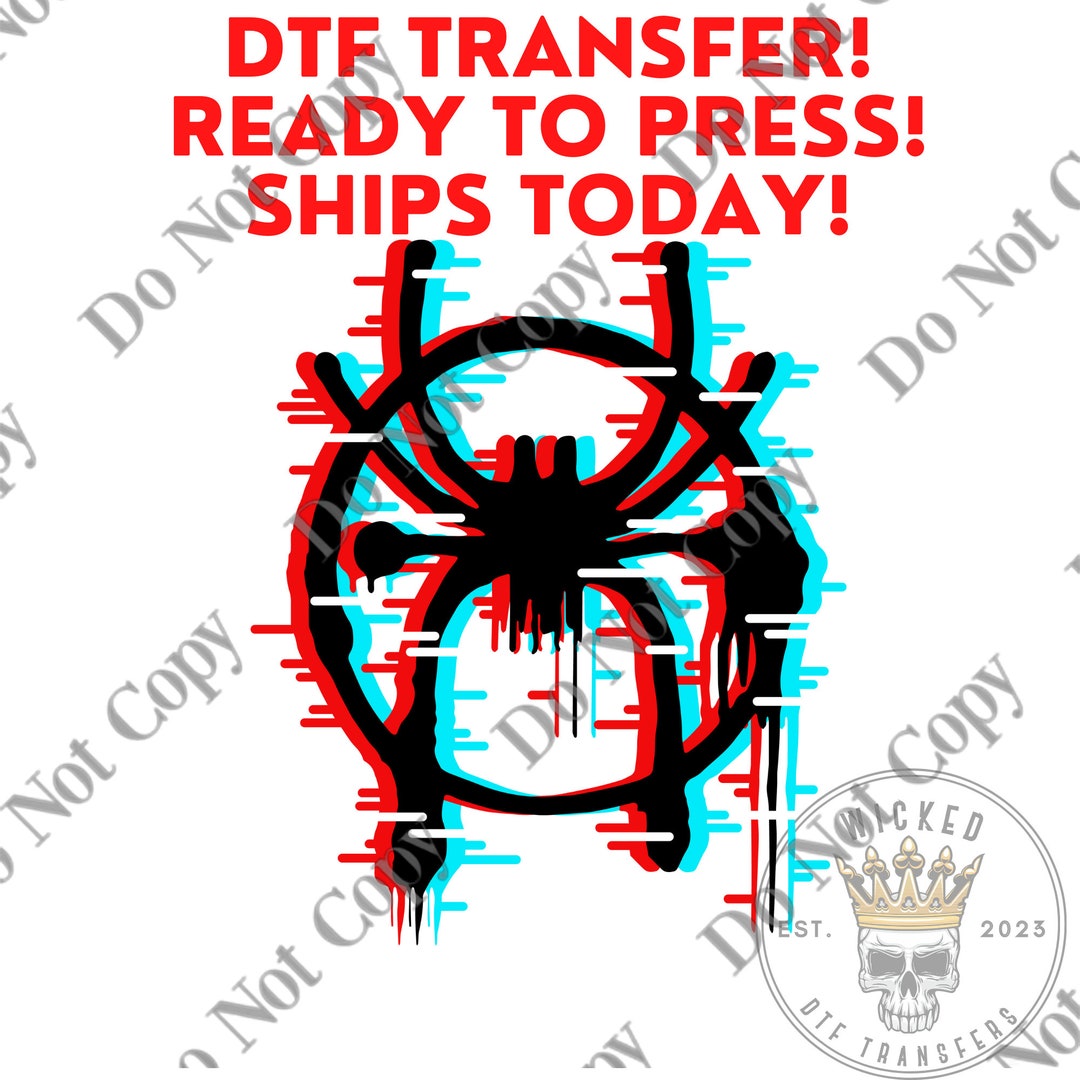 Disney Red Spider DTF Transfer, Cold Peel, Ready to Press, Trendy DTF ...