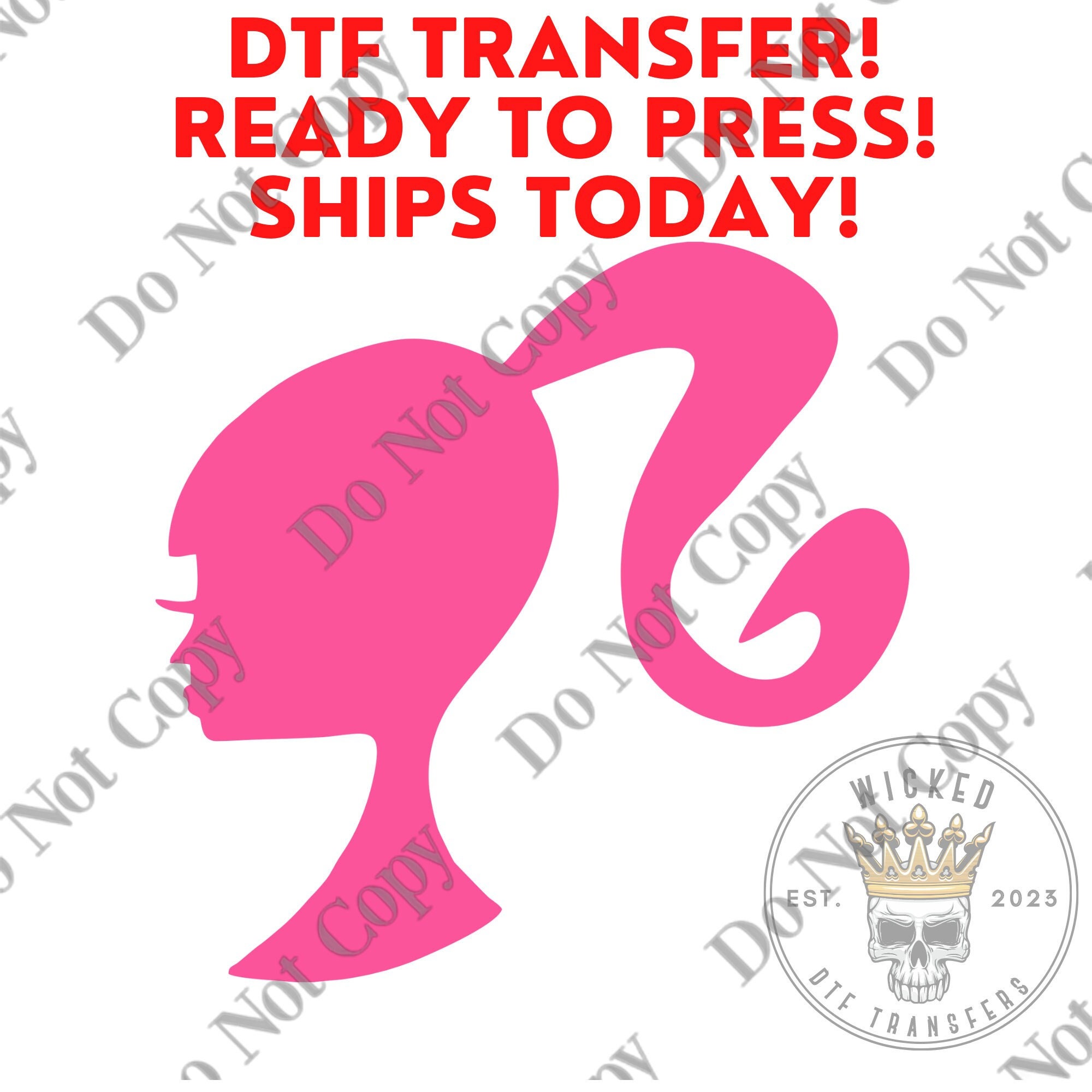 Barbie DTF Transfer, Cold Peel, Ready to Press, Trendy DTF Transfers - Etsy