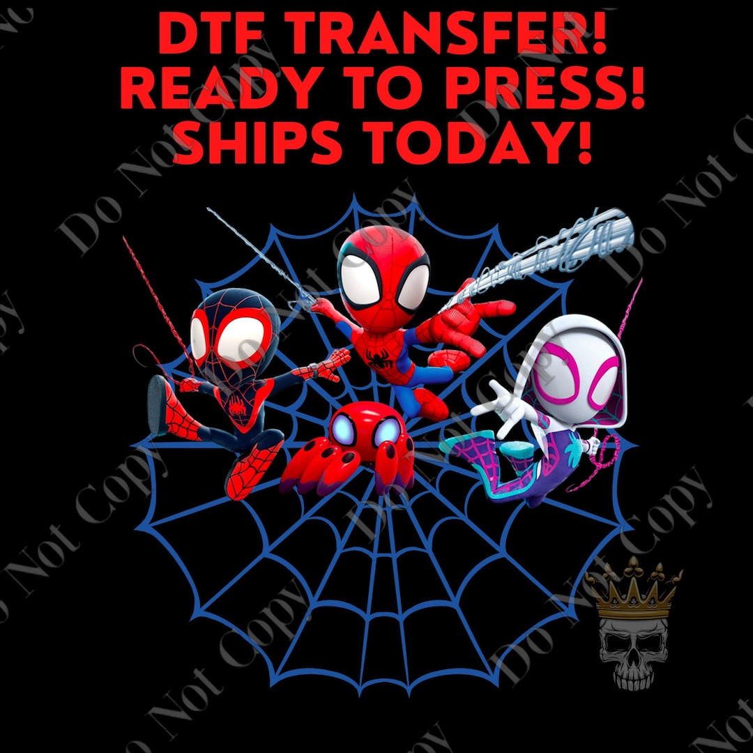 Disney Red Spider DTF Transfer, Cold Peel, Ready to Press, Trendy DTF ...