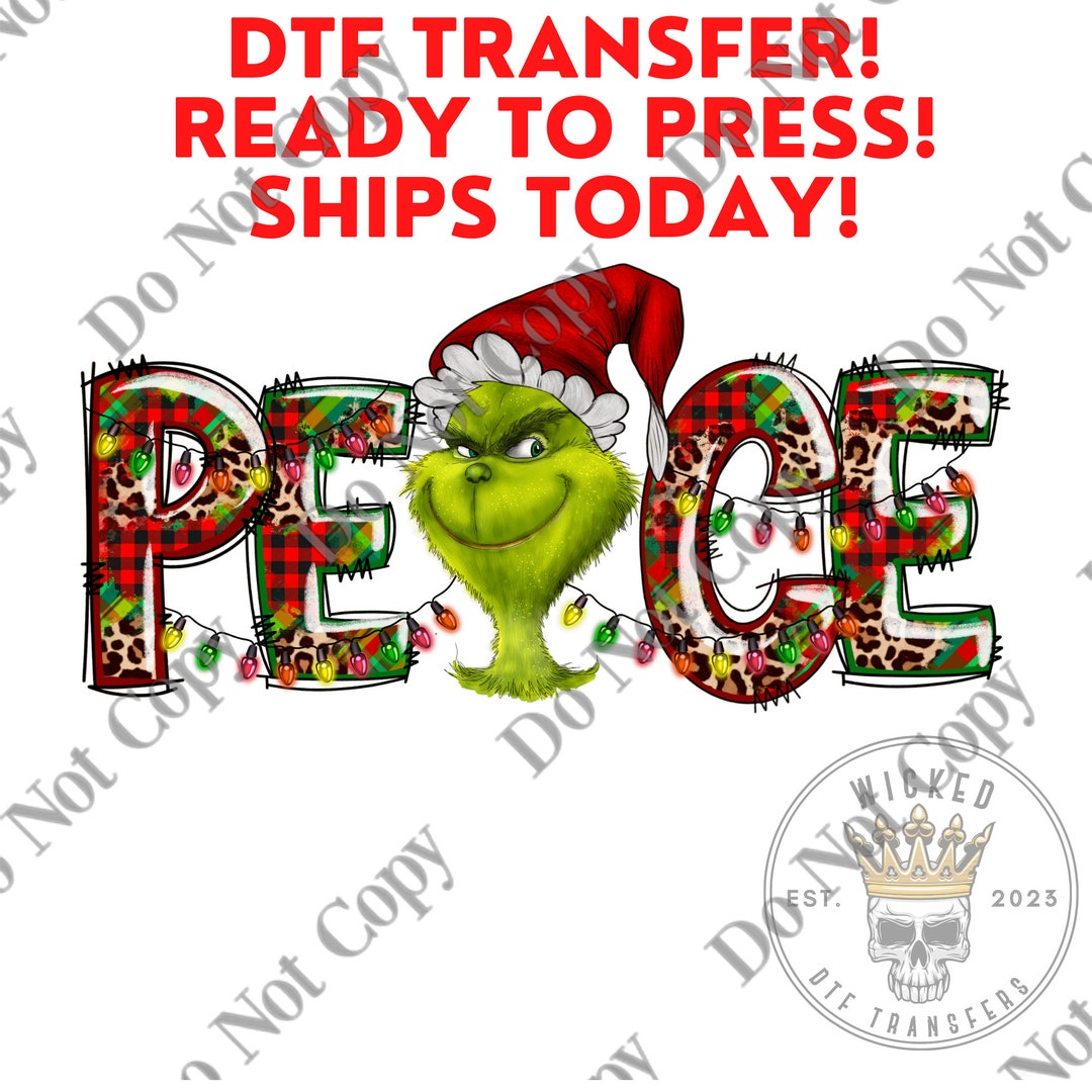 Ready to Press the Grinch Cold Peel DTF Transfers, Disney DTF Transfer, Dtf Transfer, Trendy DTF ...