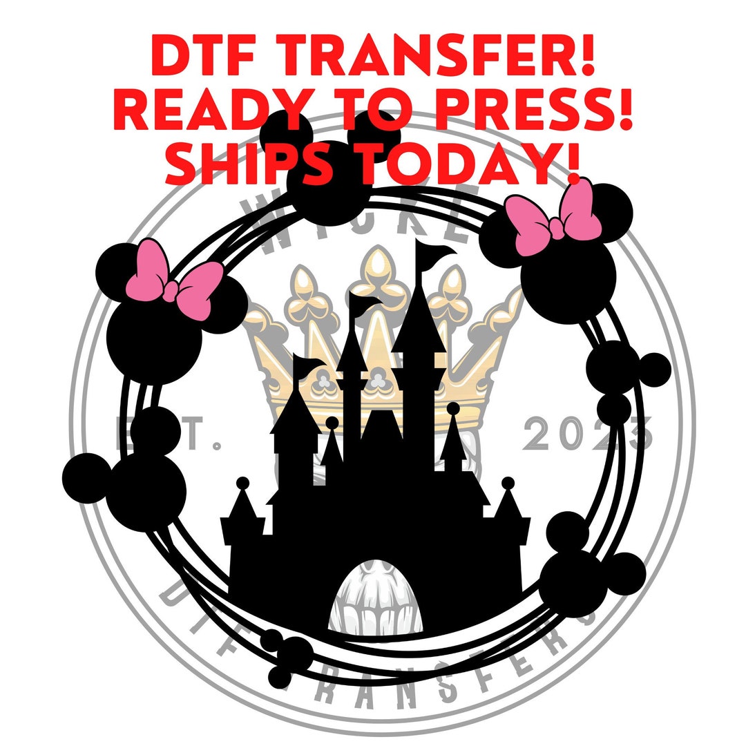 Ready to Press Disney Castle Cold Peel DTF Transfers, Disney DTF ...