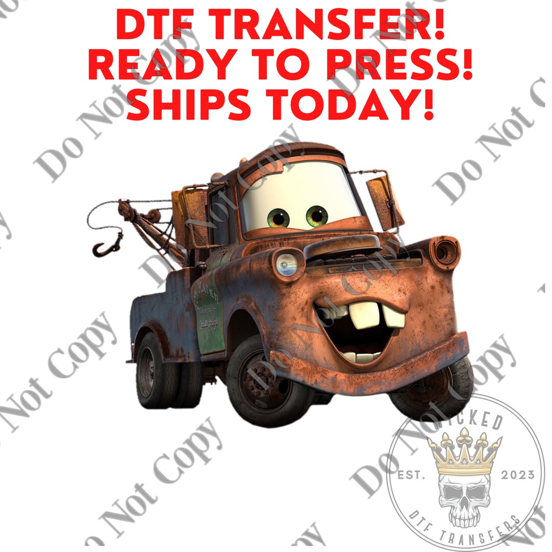 Cars, Cartoons, Kids, DTF Transfer, Ready to Press, Heat Transfers - Etsy