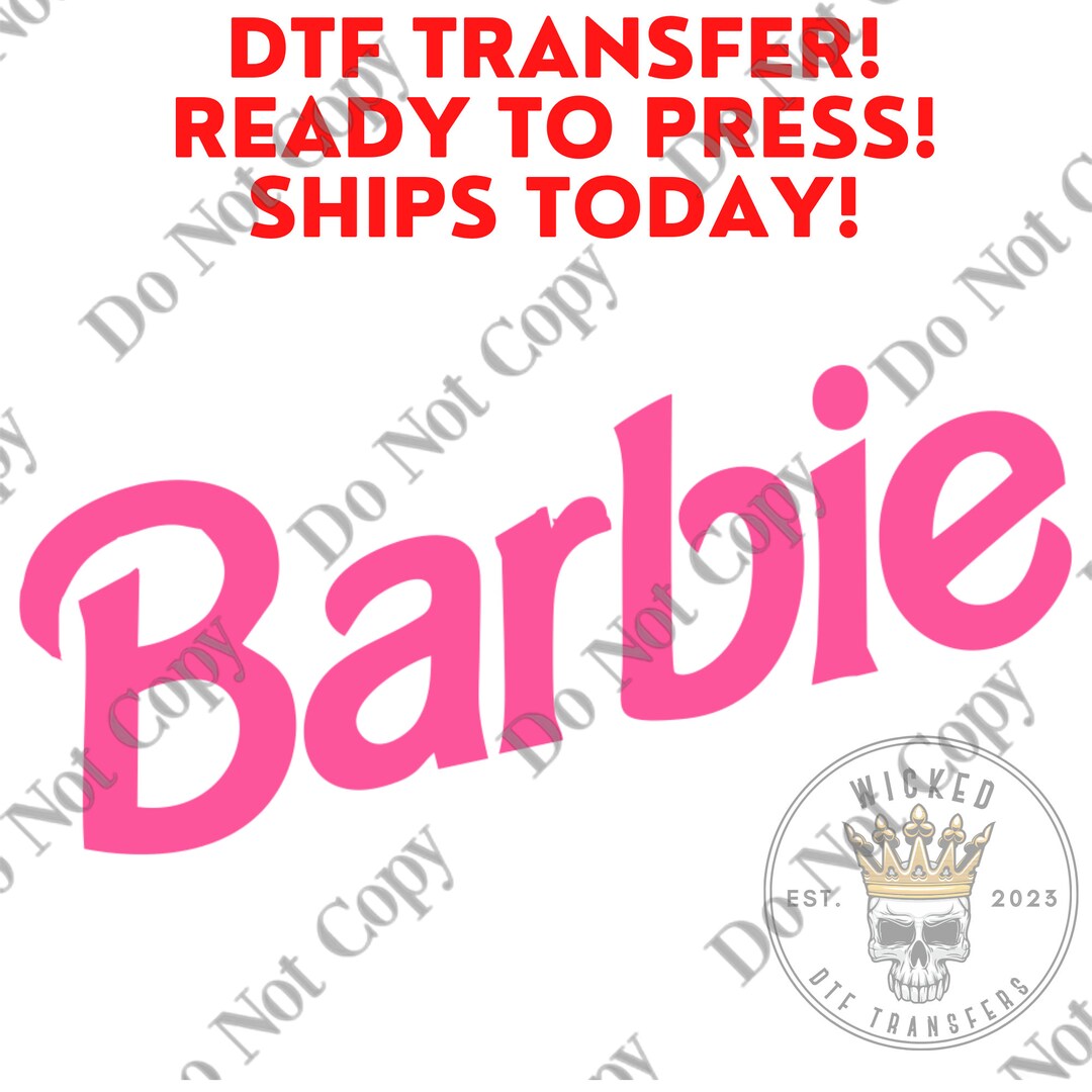 Barbie DTF Transfer, Cold Peel, Ready to Press, Trendy DTF Transfers - Etsy