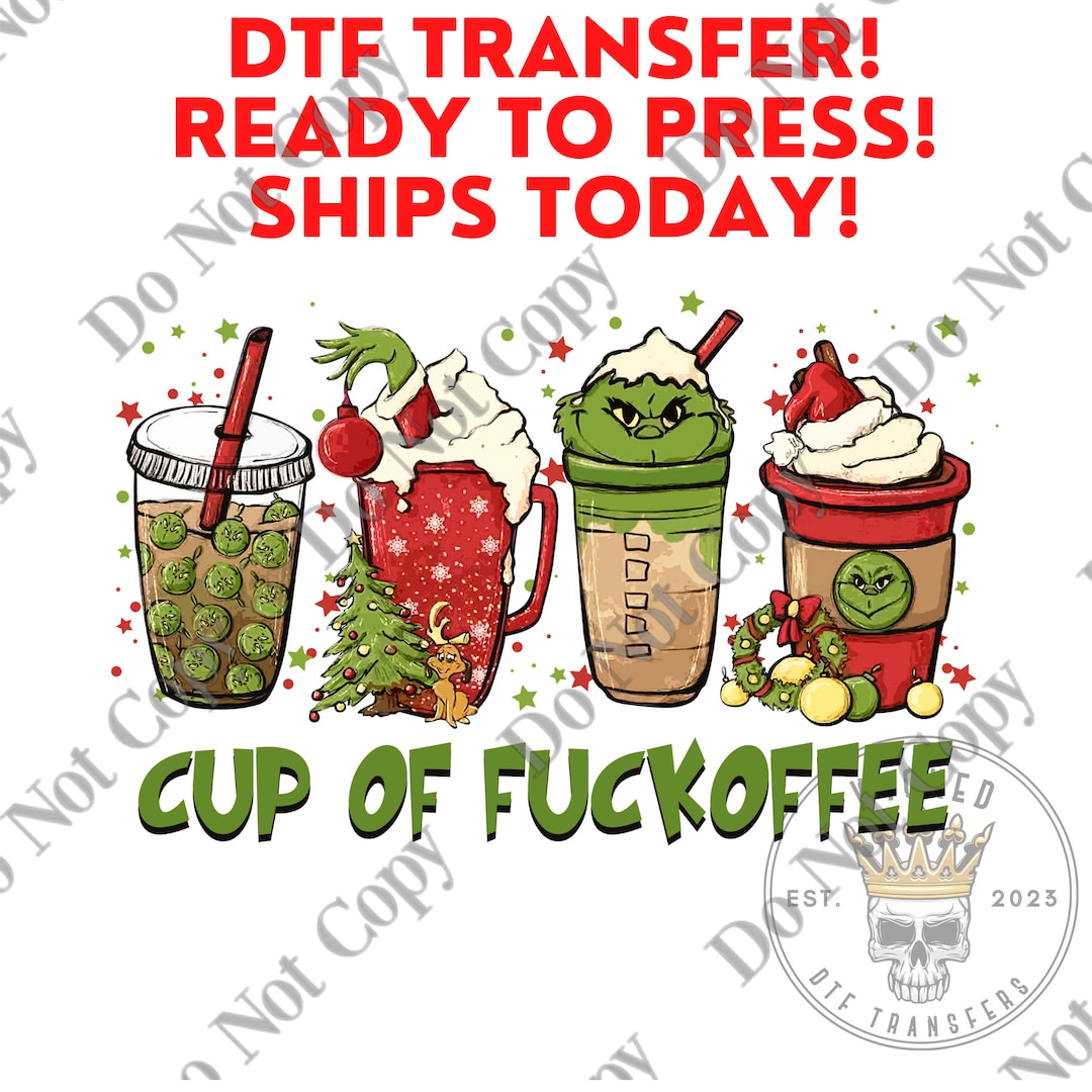 Ready to Press the Grinch Cold Peel DTF Transfers, Disney DTF Transfer ...
