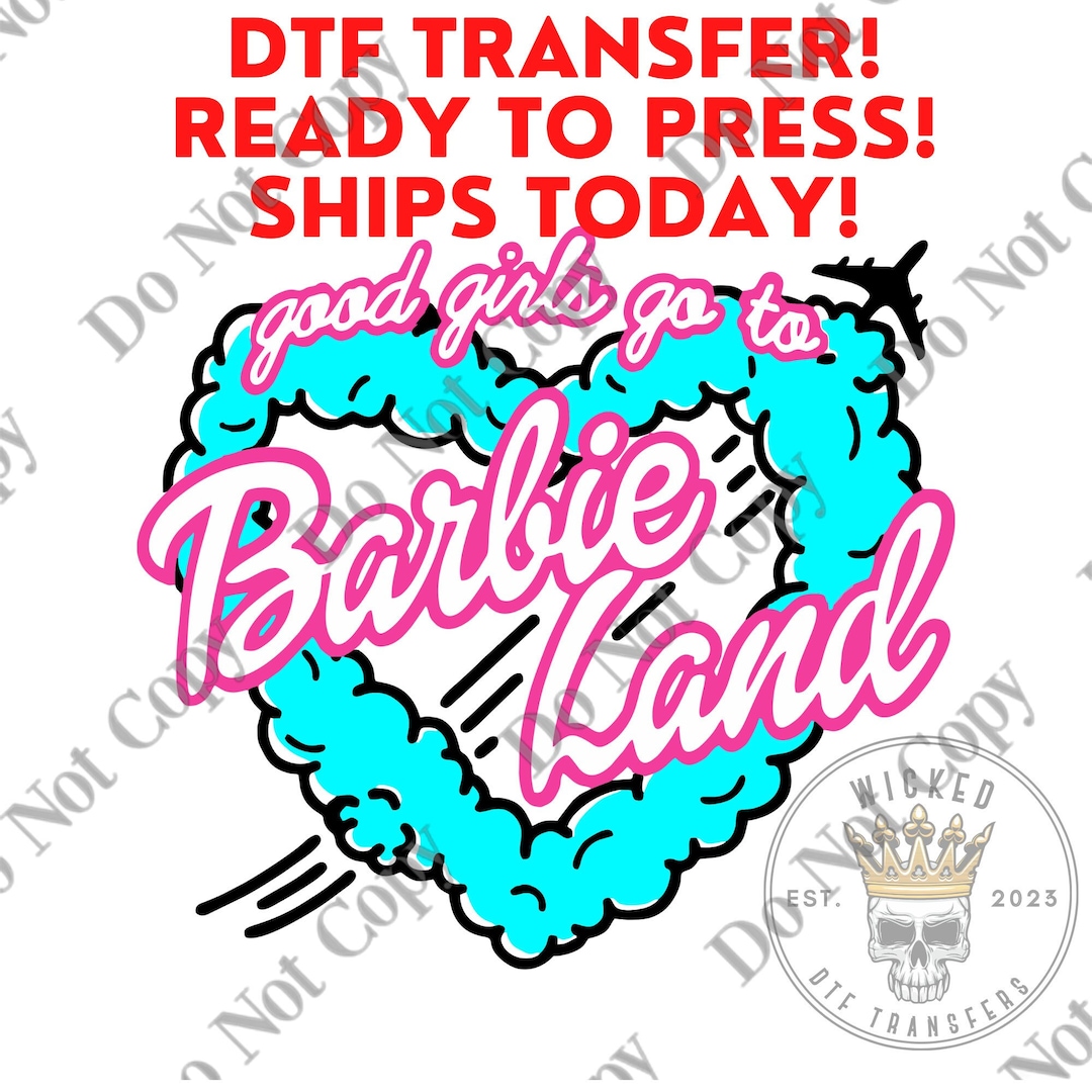 Barbie DTF Transfer, Cold Peel, Ready to Press, Trendy DTF Transfers - Etsy