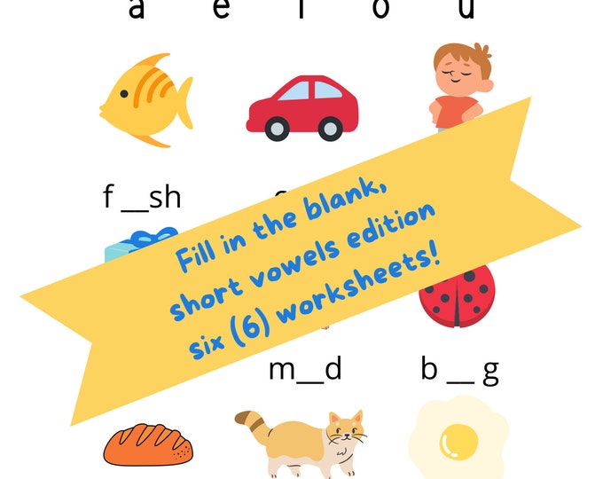 Phonics Short Vowel Activities and Worksheets Short E - Etsy Hong Kong