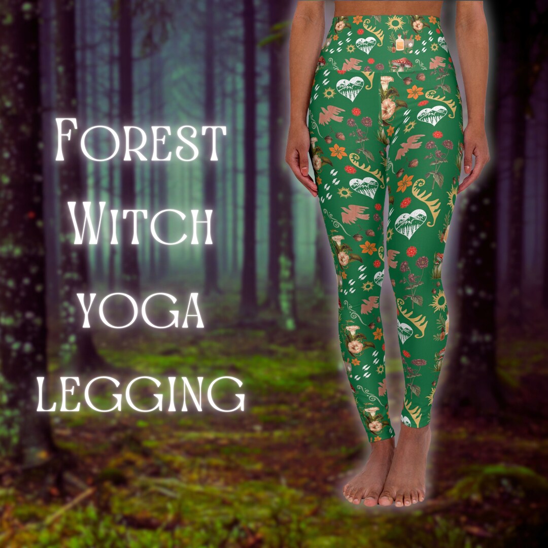 Forest Witch Yoga High Waist Legging - Mystical Green Activewear ...
