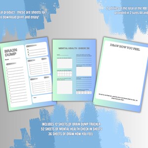 Mental Health Sheet Planner Planner ADHD Planner Adults - Etsy
