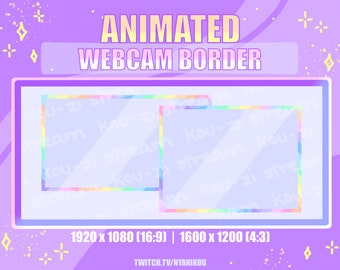 Cute Animated Webcam Overlay / Kirby / Cute Cam Border Frame / Stream ...