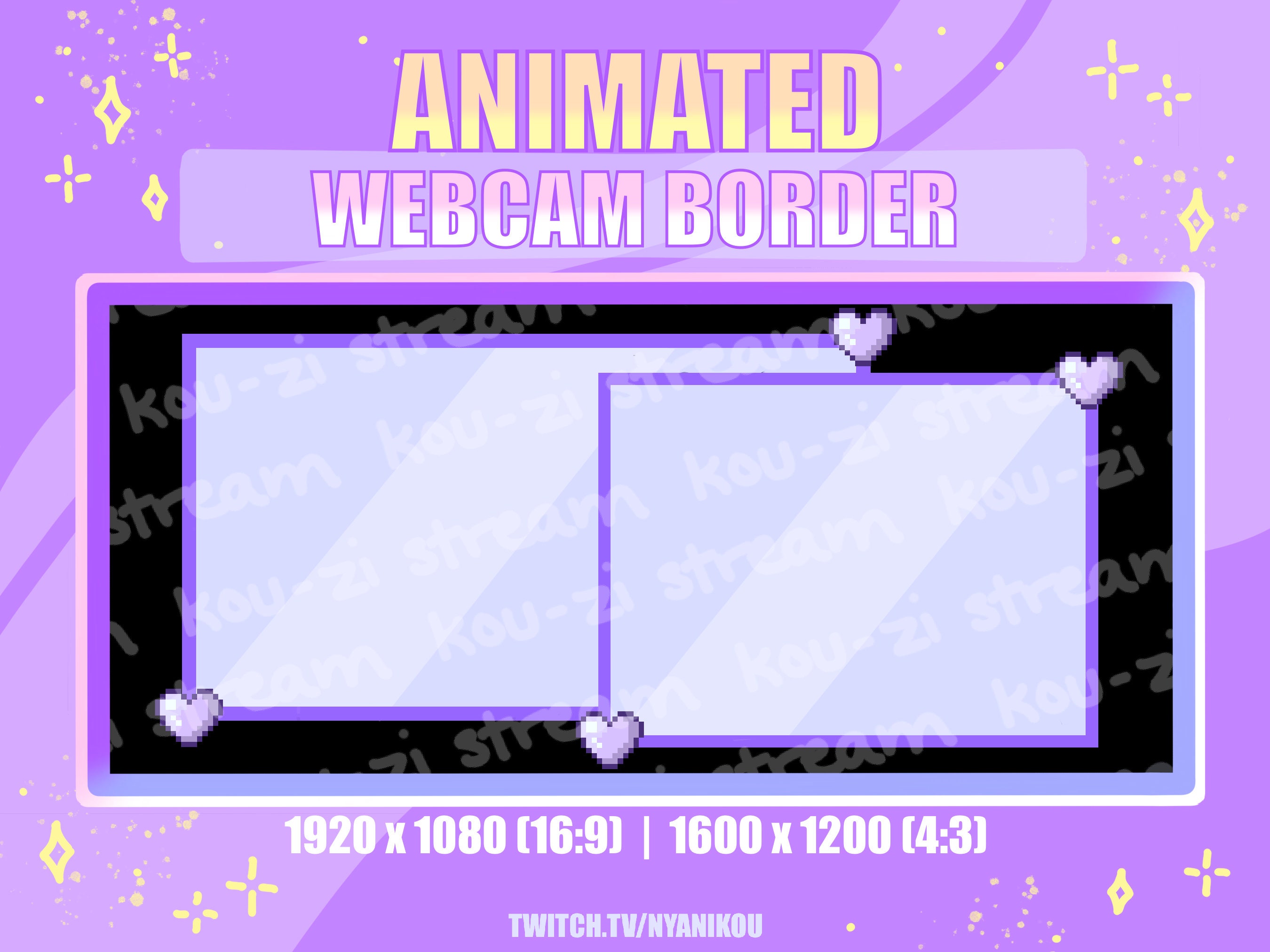 Animated Pixel Heart Webcam Border Cute Stream Assets Kawaii Overlay ...
