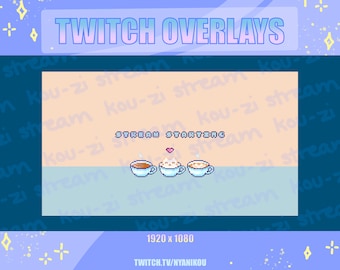 Animated Coffee Twitch Overlay and Panels Stream Starting, Be Right ...