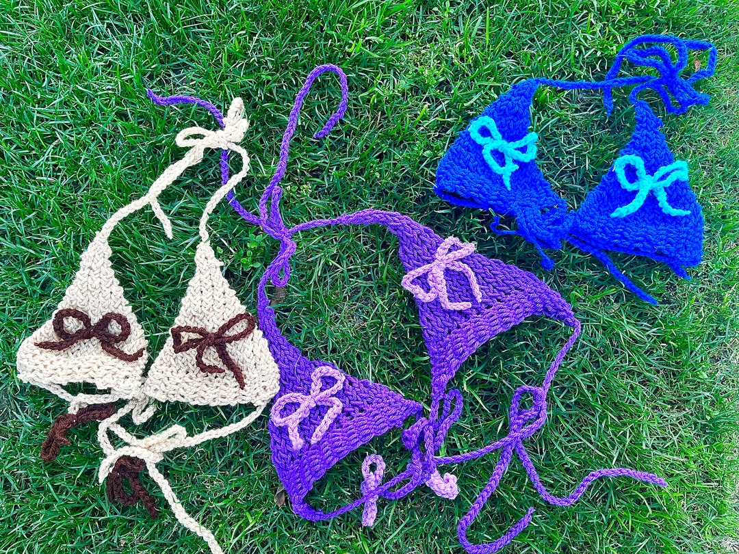 Coquette Knit Bikini Top Etsy