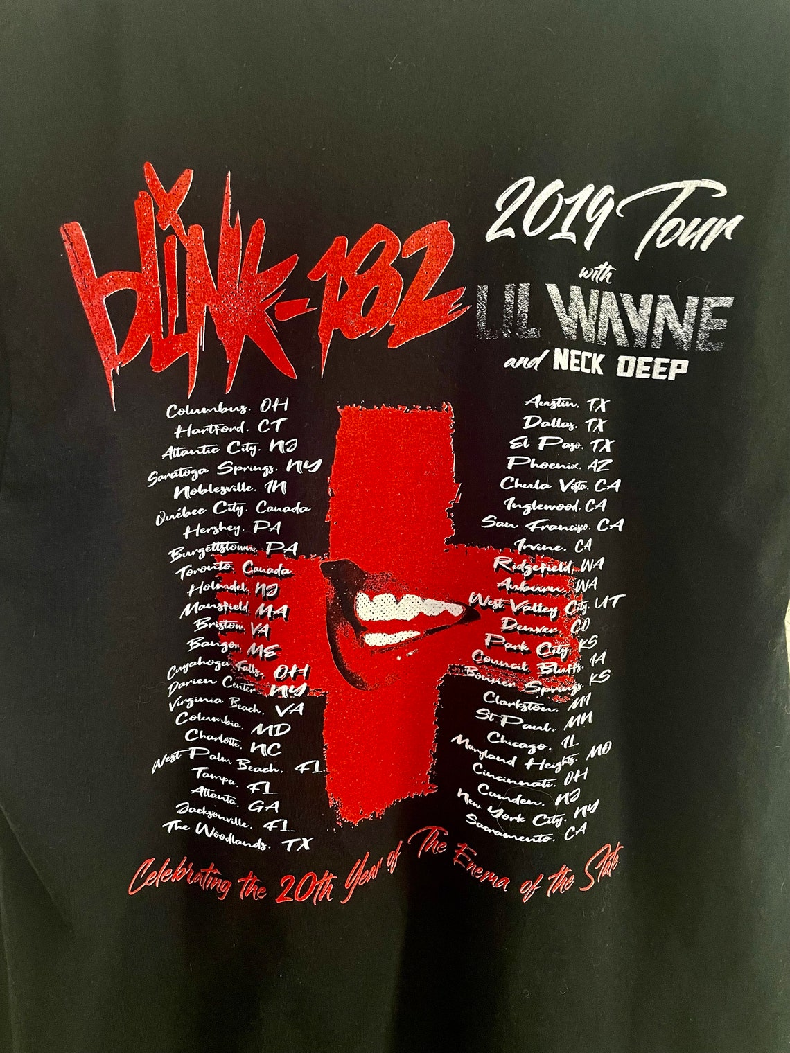 Rare Blink 182 Shirt Lil Wayne Tour Shirt Lil Wayne Shirt Weezy Shirt ...
