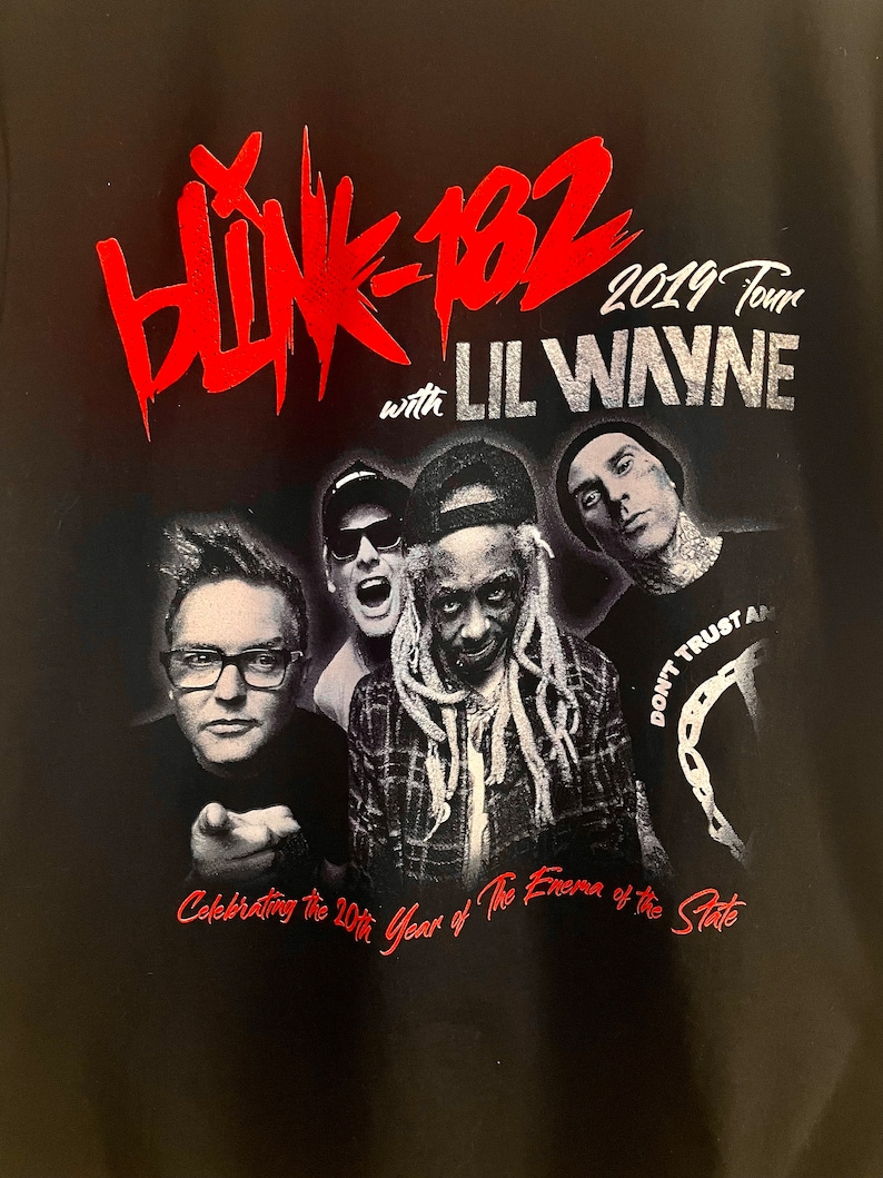 Rare Blink 182 Shirt Lil Wayne Tour Shirt Lil Wayne Shirt Weezy Shirt ...