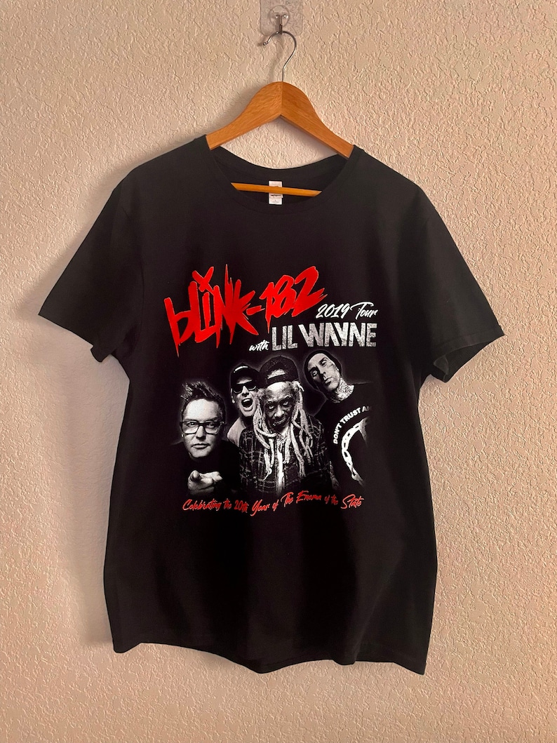 Rare Blink 182 Shirt Lil Wayne Tour Shirt Lil Wayne Shirt Weezy Shirt ...