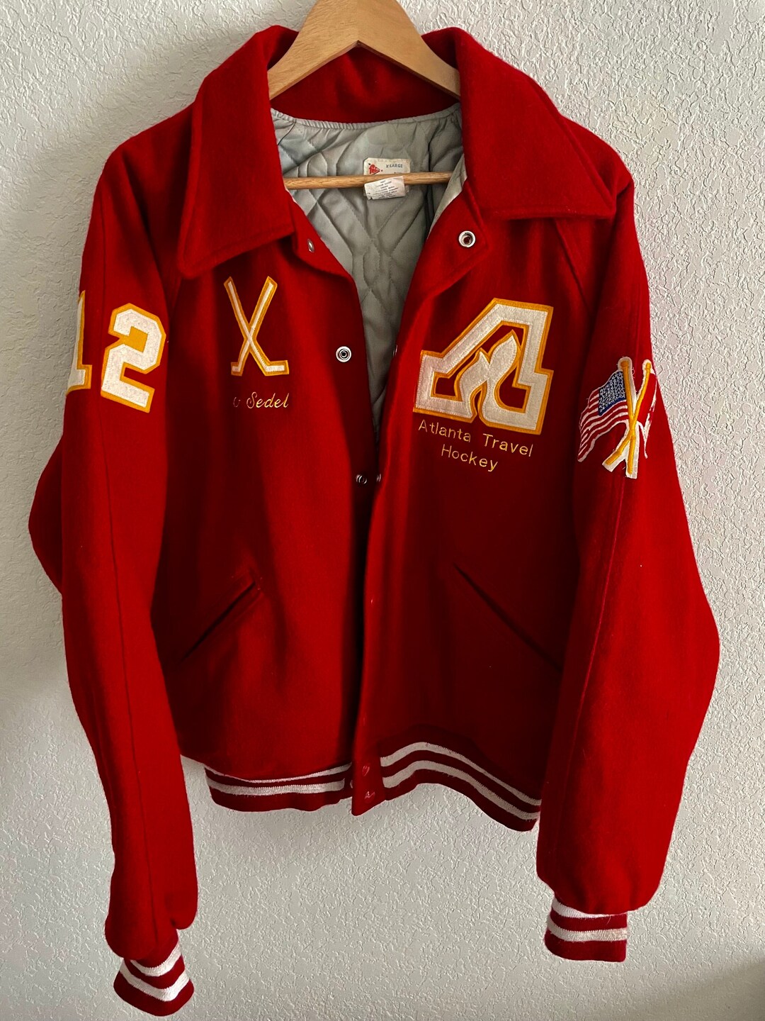 Vintage Atlanta Flames Letterman Jacket - NHL Retro Varsity (sz XL) - Etsy