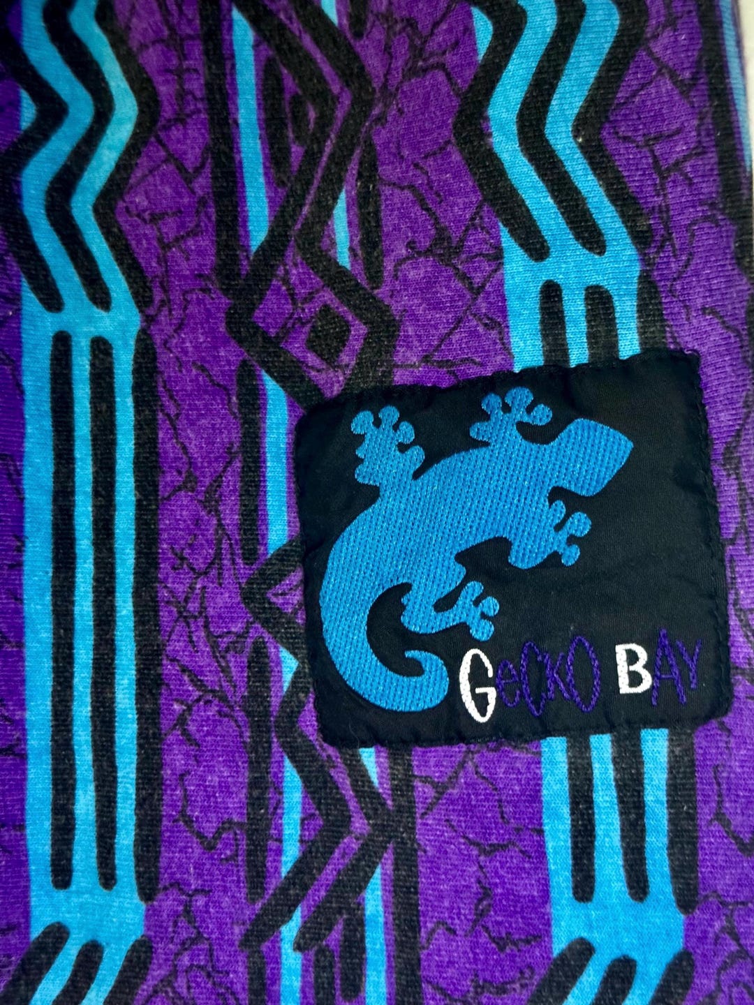 90s Gecko Bay Hammer Pants: Vintage Neon Tribal Parachute Pants - Etsy