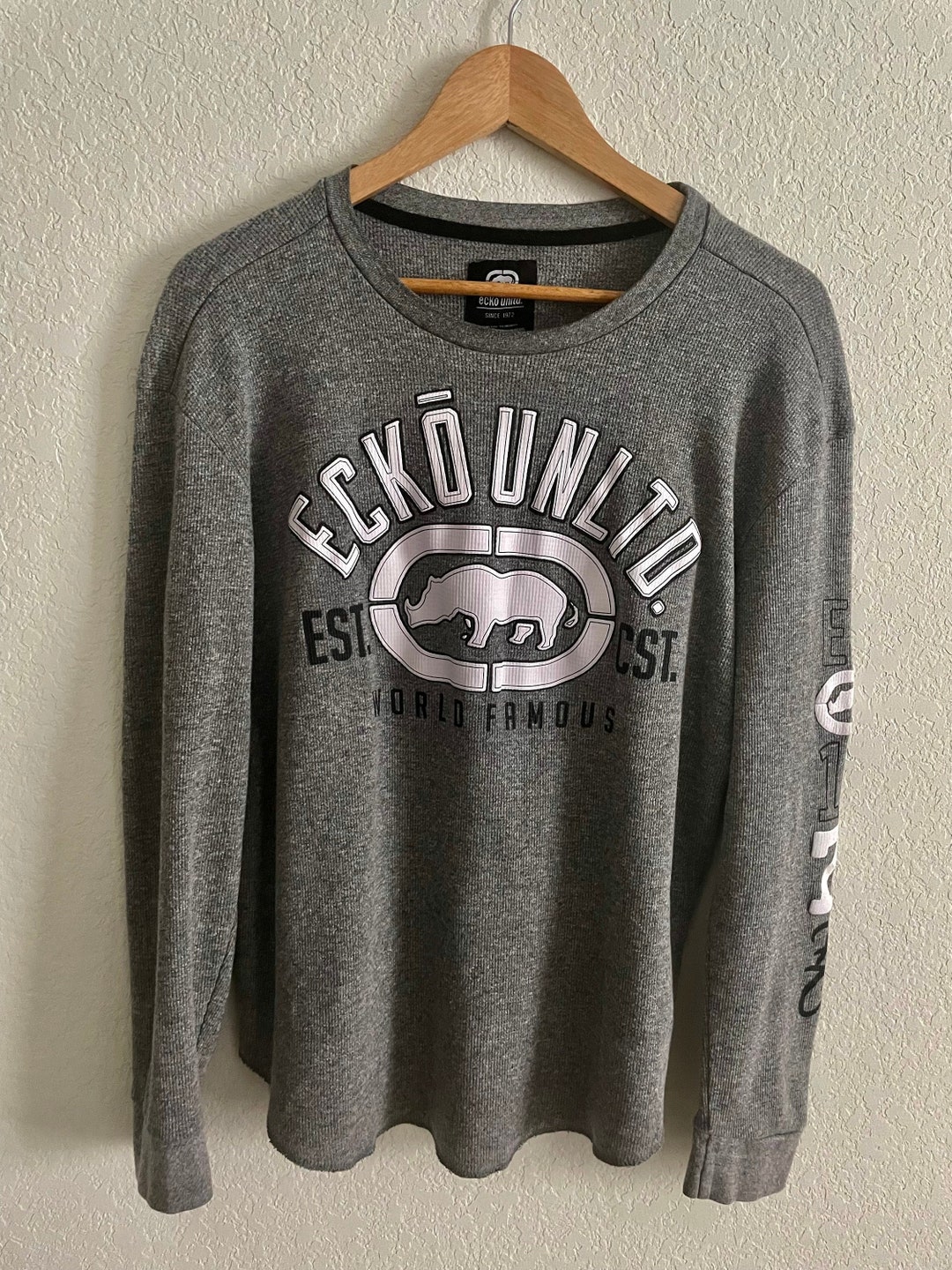 Rare Ecko Shirt Vintage Ecko Thermal Shirt Retro Marc Ecko Shirt Ecko Unltd Sweater Echo Unltd ...