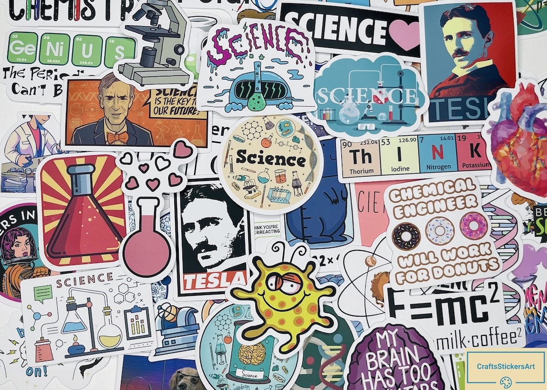 SCIENCE Stickers,laboratory Science Chemistry Sticker, Physics Biology ...