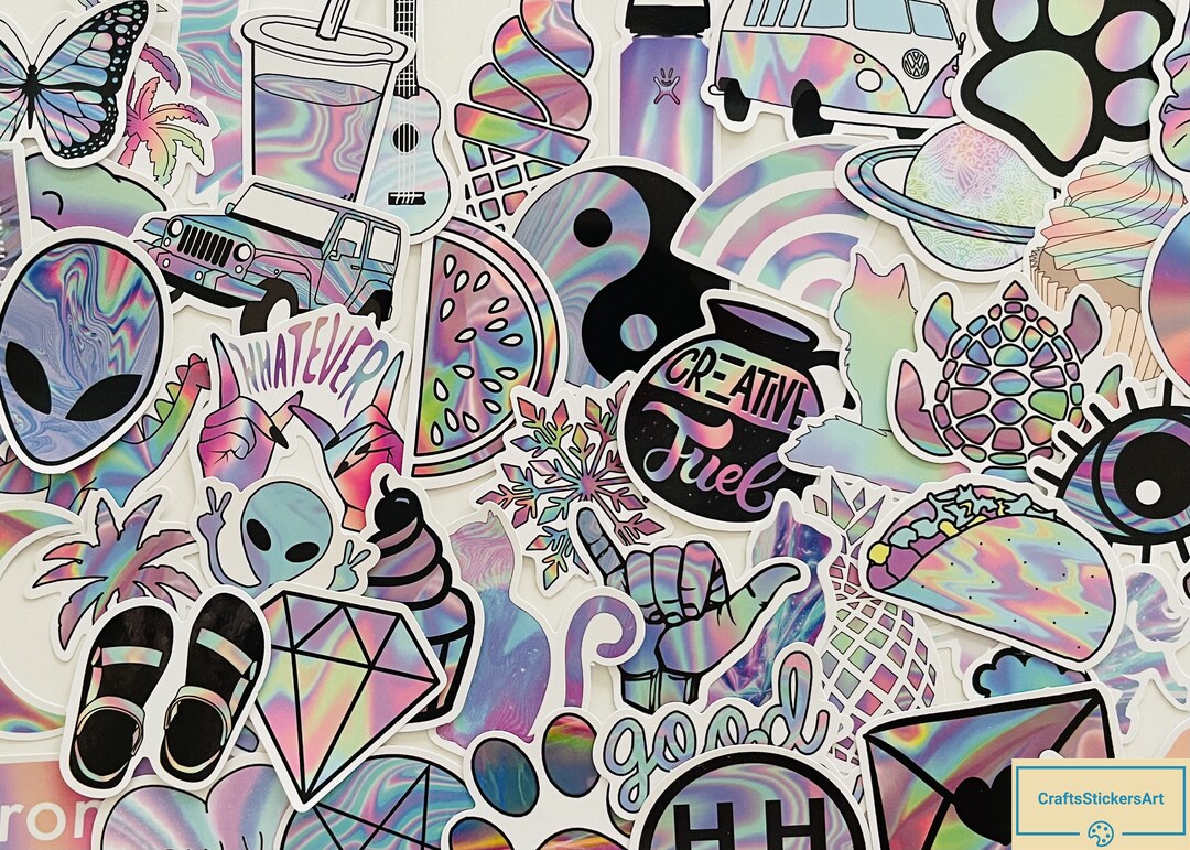 LASER Sticker, Kawaii Sticker, Vinyl Stickers, 10-50 Pcs Random Pack ...