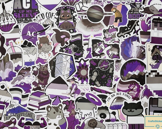 Aceflux Pride Stickers! - Shark, Dog, Cat Designs - Holographic Sticker ...