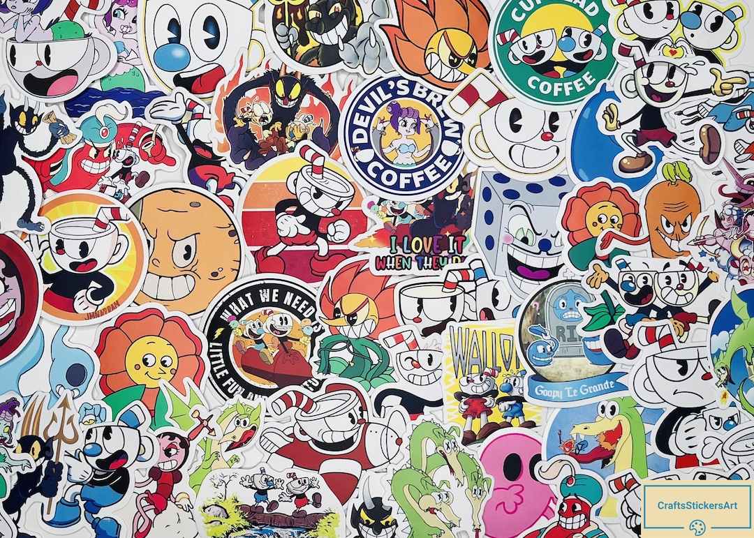 CUPHEAD Stickers, Vinyl Stickers, 10-50 Pcs Random Pack, FREE Shipping ...