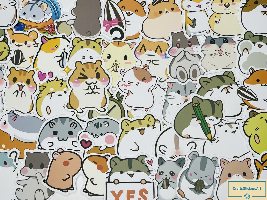 HAMSTER Stickers, Kawaii Sticker, Vinyl Stickers, 10-50 Pcs Random Pack ...