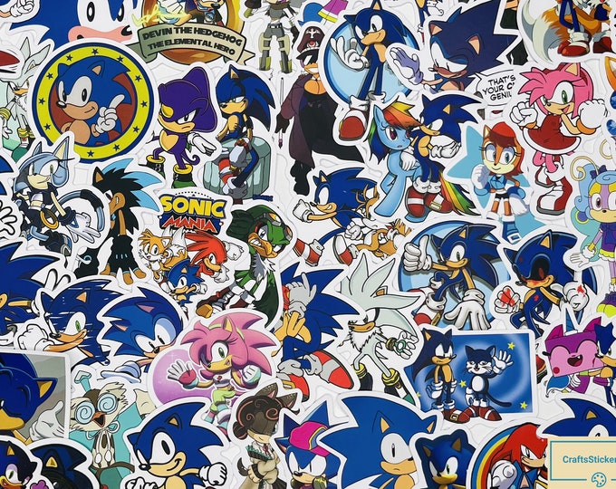 Sonic Sticker Sheet - Etsy