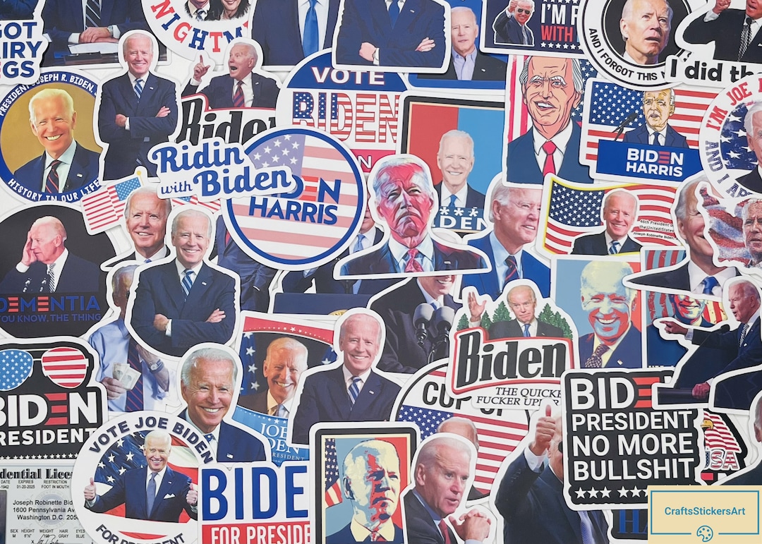 Joe Biden Stickers: Waterproof Vinyl Laptop Stickers - Patriotic ...